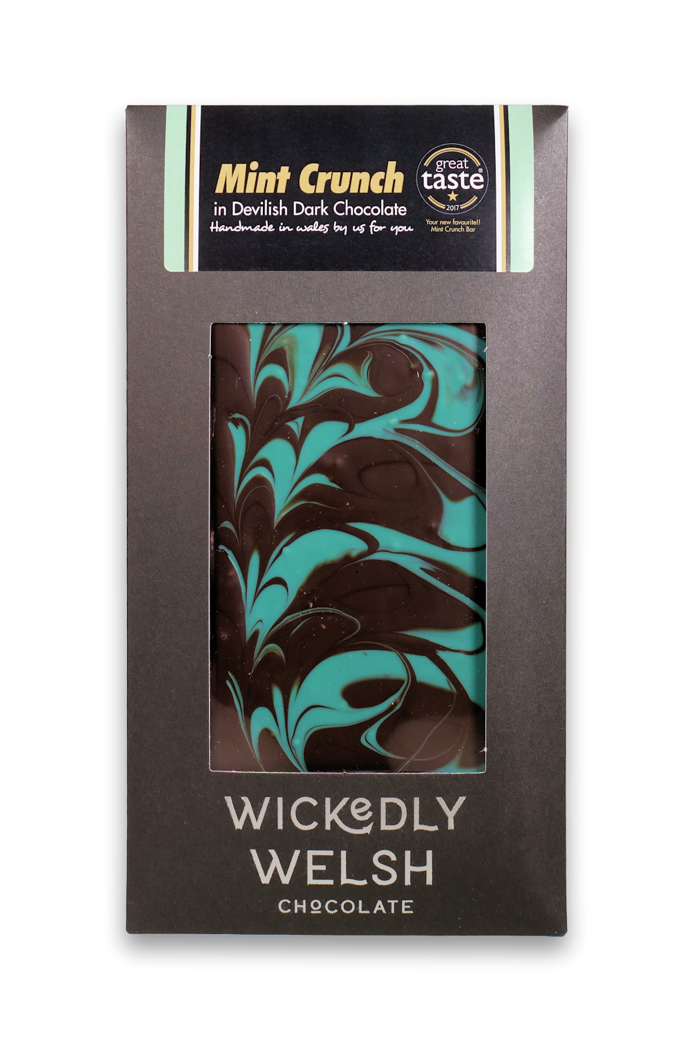 Mint Crunch Bar - Great Taste Award Winner - Wickedly Welsh Chocolate