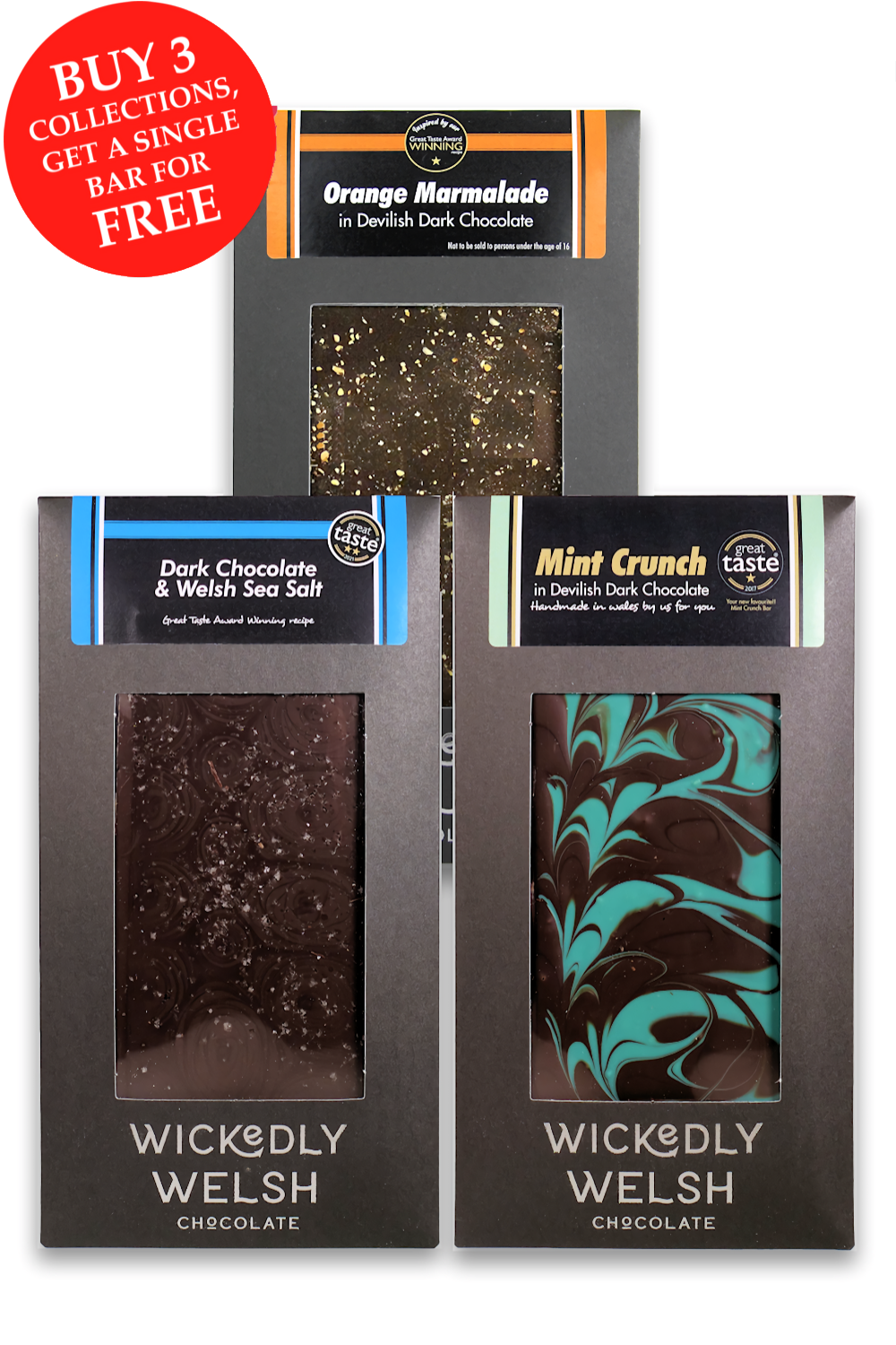 Your Great Taste Trio Collection – Wickedly Welsh Chocolate